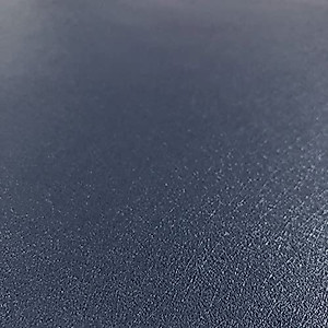 Silky Textured Faux Leather with A Gorgeous Sheen, Soft Satin Like Vinyl Fabric, Embossed Upholstery and DIY Craft Pleather Sheets – One Foot Cut 12”x54” (Blue)