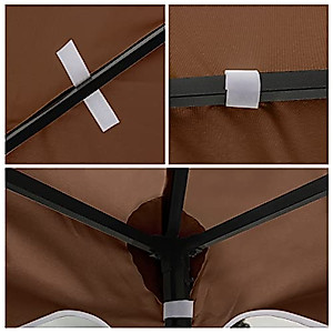 LooDro Canopy Replacement Top Cover Polyester Cloth Single/Double Tier Patio Grill Gazebo Pop Up Tent Roof Replacement Top Outdoor Gazebo Tent Shelter with Air Vent for 10'X10'