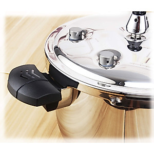 Super Quality Stainless Steel 304 Pressure Cooker, Six Over-pressure Safety Systems, Silver Color, One Extra Rubber Gasket, Gift Box, Mirror Polish, Three Layer Compound Bottom (13.4 QT (Dia 34 cm))