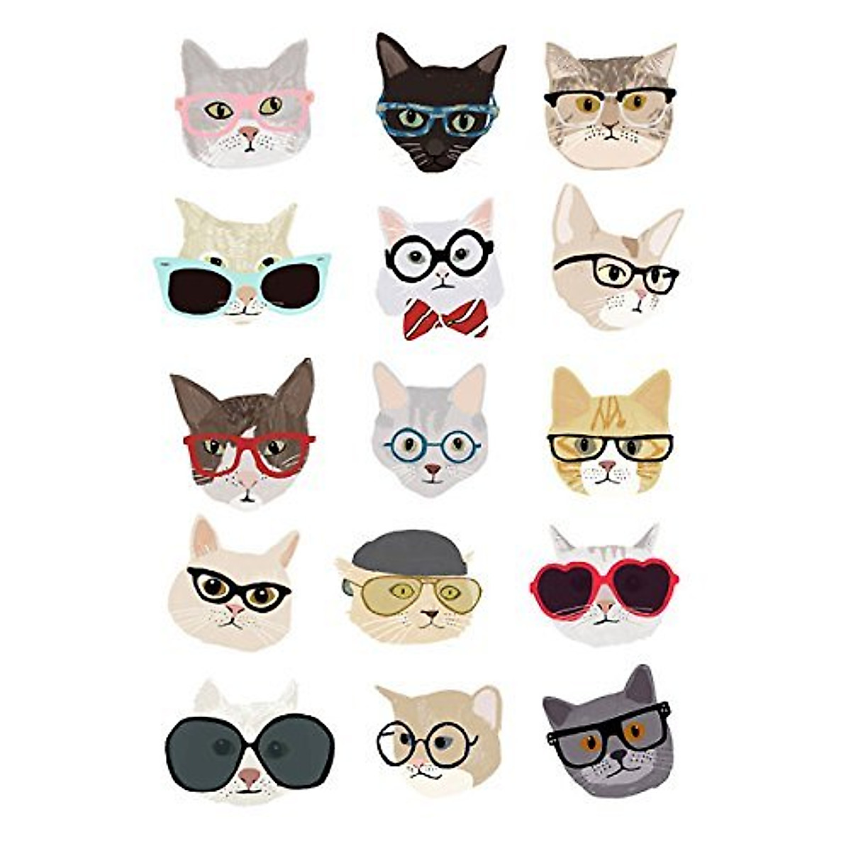YISUMEI 40" x 50" Blanket Comfort Warmth Soft Plush Throw for Couch Adorable Glasses Wearing Hipster Cats
