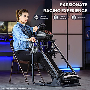 Marada G920 Racing Steering Wheel Stand Adjustable Driving Simulator Cockpit Fit for Thrustmaster T300RS,T500RS,Logitech G929, 923 Wheel & Pedals & Handbrake Purchase Separately