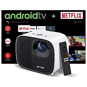 ETOE E3 Pro Projector White with 100'' Screen