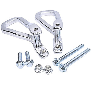 KRAZI Front Tow Recovery Hooks Chrome with Bolts