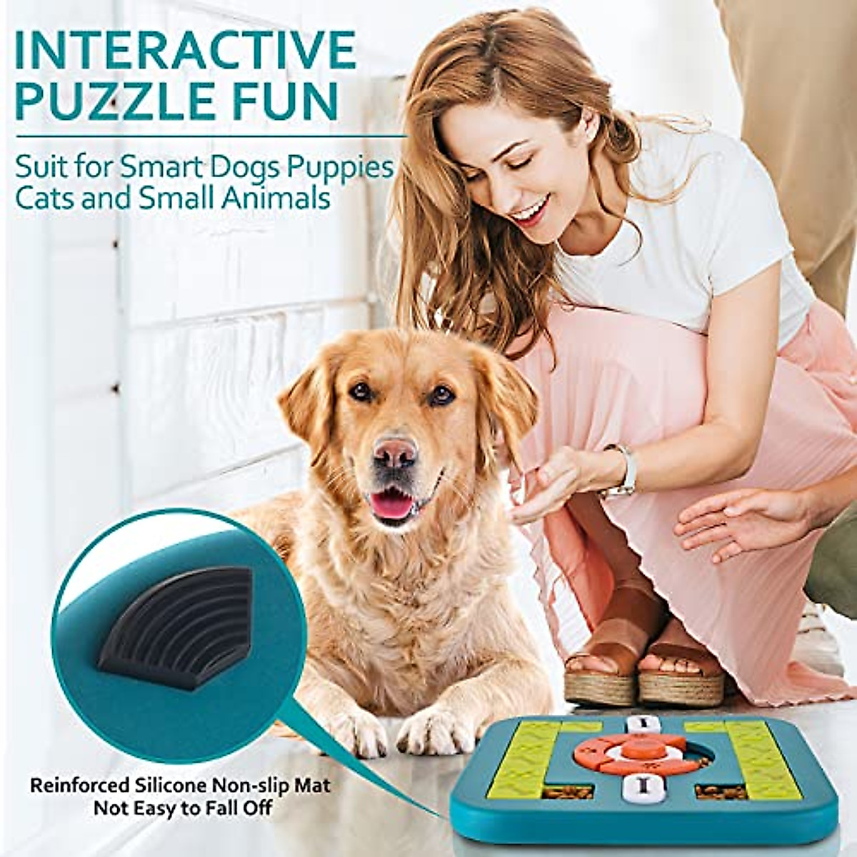 Dog Puzzle Toys, Dog Puzzles for Smart Dogs, Puppy Puzzle Toys, Dog Enrichment Toys Dog Mentally Stimulation Toys for Training, Dog Treat Chew Toy Gifts for Puppies, Cats, Small, Medium, Large Dogs