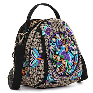 Goodhan Embroidery Crossbody Bag, Cell Phone Purse Canvas Small Handbag