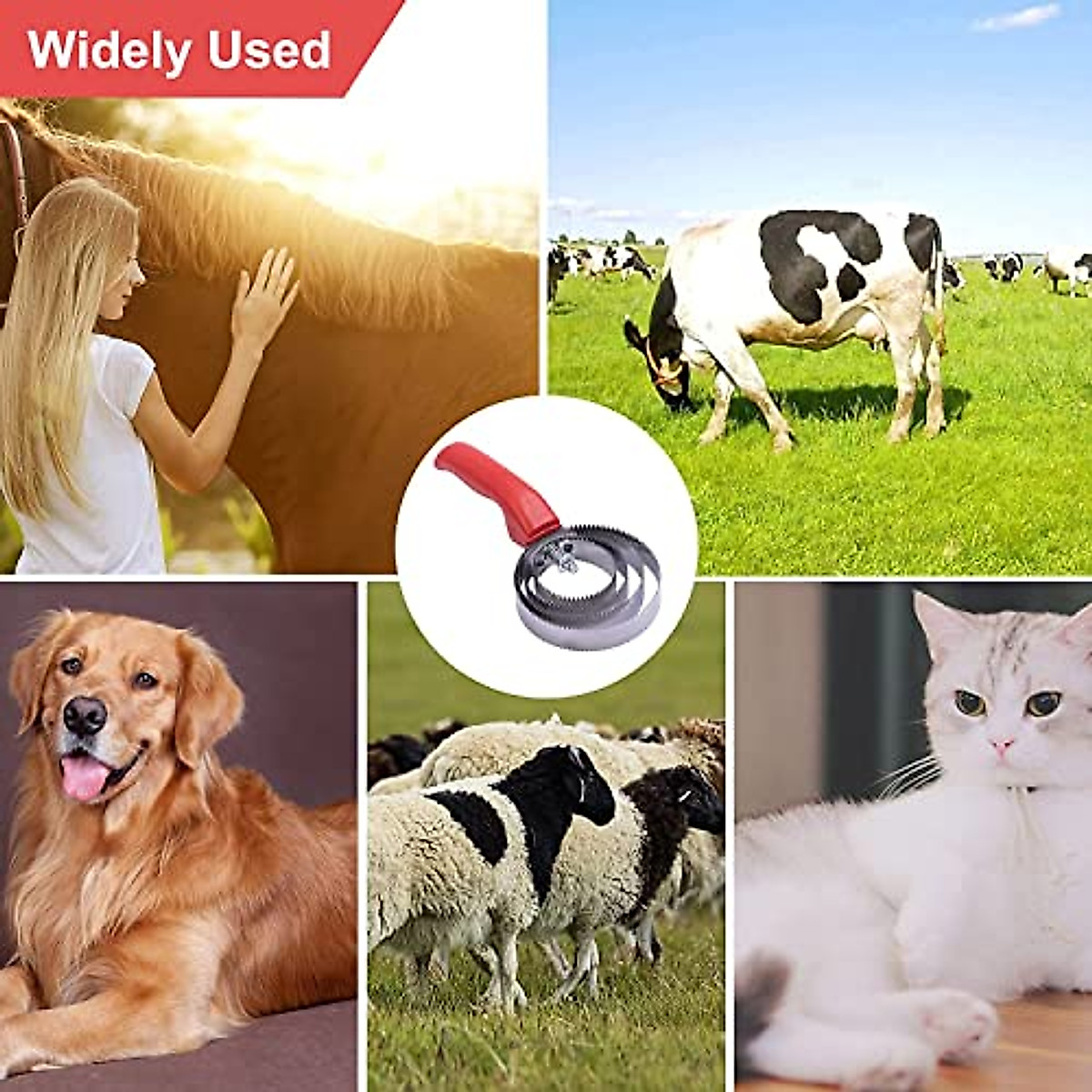 ZHYYLFF 2pack Double-Sided Stainless Steel Curry Comb for Horse—Curry comb—Horse Brushes for Grooming—Horse Curry Comb for Cleaning the Hair and Dirt of Horses, Cattle and Dogs.