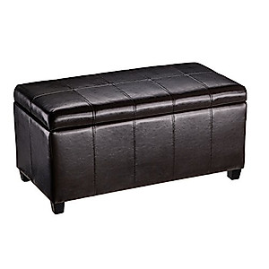 FIRST HILL FHW Marion Rectangular Storage Ottoman, Russet Brown