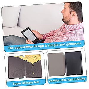 SUPVOX Electrocase Tablet Case Reader Tablet Slab Case 2pcs Auto Wake Case E- Ebook Reader E-Reader E-Reader Case Reader Protection Cap Black Pu Leather Ereader Reader Tablet