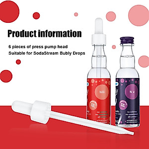 3pcs Glass Dropper Pipettes Compatible with Sodastream Bubly Drops Flavors Pipettes Bottle for Soda Stream Dropper Replacement Accessories