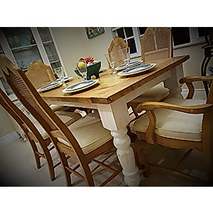 Farm Table with Spindle Legs - Solid Wood Trinity Class Table