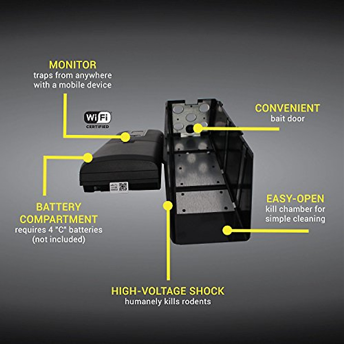 Victor M2 Smart-Kill Humane Wi-Fi Enabled Electronic Rat Trap Killer