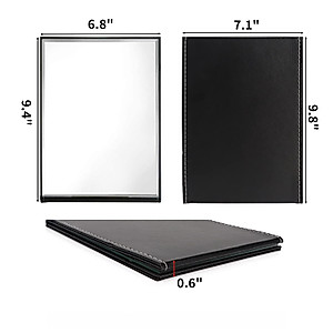 Amazon Brand - Pinzon Folding Portable Makeup Mirror Vanity Desk Standing for Travel Tabletop, Rectangular, 9.4" L x 6.8" W