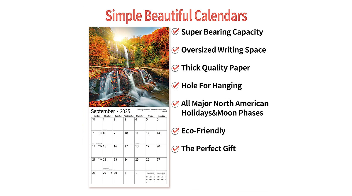2024-2025 Wall Calendar - Organize with Nature's Beauty