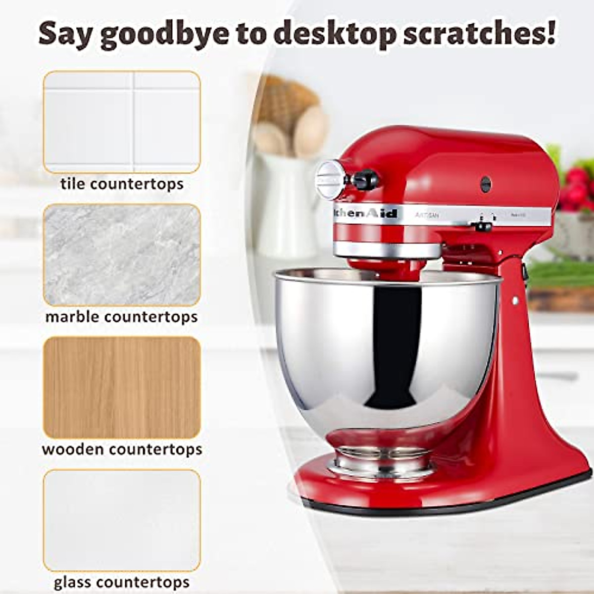 Sliding Mat for KitchenAid Mixer - Metal Mixer Mover Slider Mat Compatible With KitchenAid 4.5-5qt Tilt-Head Stand Mixer, Mixer Sliding Tray