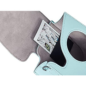 Phetium Protective Case Compatible with Instax Mini 7+ 7s 7c Instant Film Camera/Polaroid PIC-300, Premium Vegan Leather Bag Cover with Removable Strap (Blush Pink)