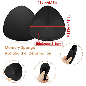 WLLHYF 1 Pairs Triangle Bra Pads Inserts, Breathable Bra Inserts Skin Color Removable Breast Padding Soft and Comfortable Breast Enhancers Bra Pads for Women Girls Bra Any Cup Cover