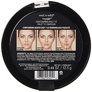 Wet n Wild MegaGlo Contour Palette, Dulce De Leche | Contouring Powder Face Kit | Flawlessly Sculpted Face