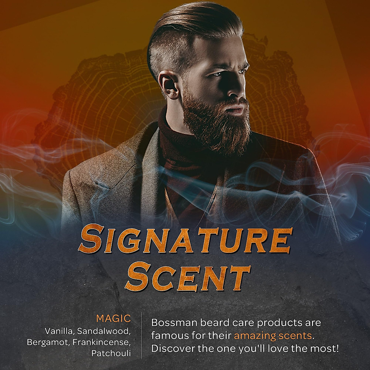 Bossman Hair & Beard Pomade - All Day Hold, Control and Moisturizing Hair, Beard and Moustache Styling Product - Natural Strong Hold Pomade - Made in USA (Magic Scent)