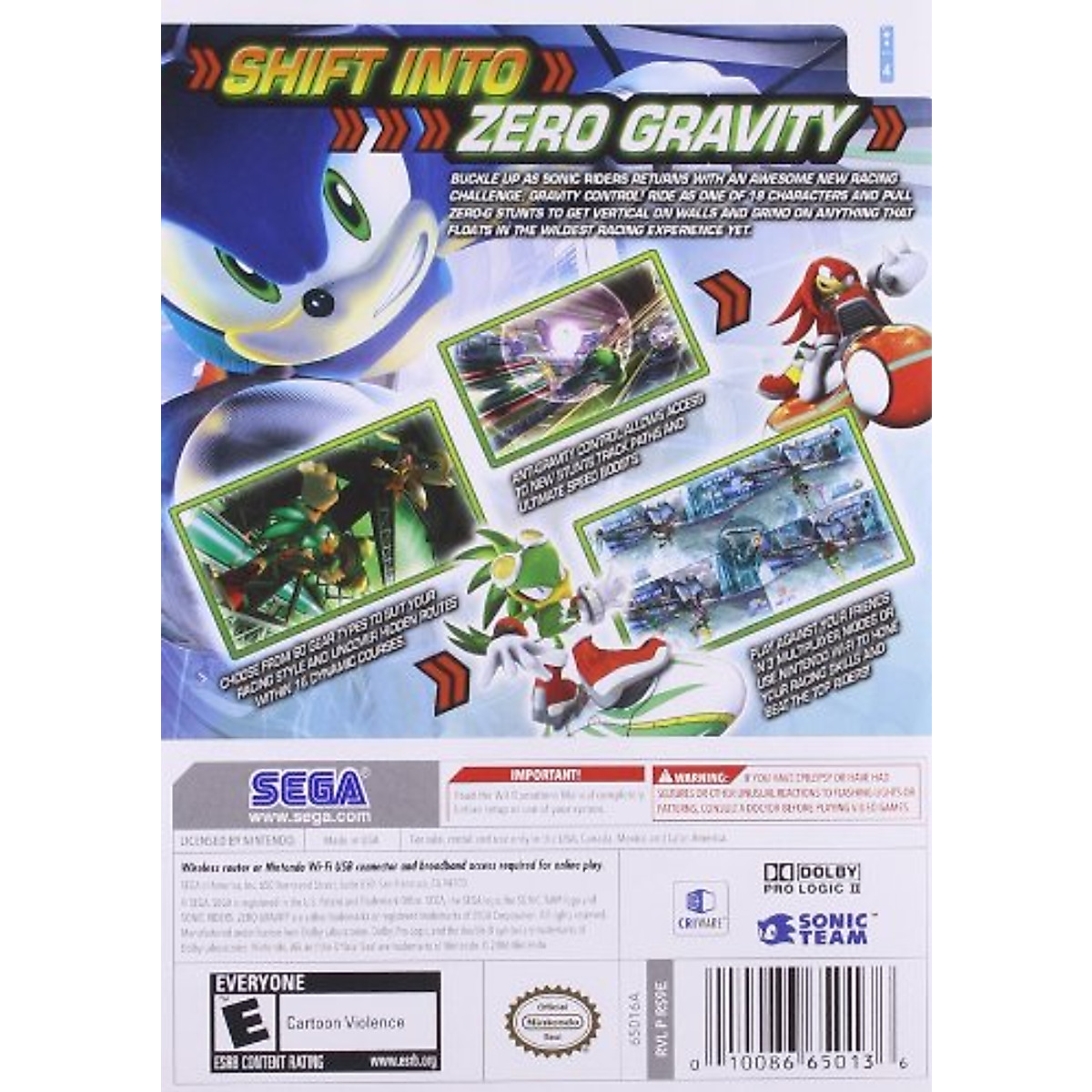 Sonic Riders Zero Gravity - Nintendo Wii