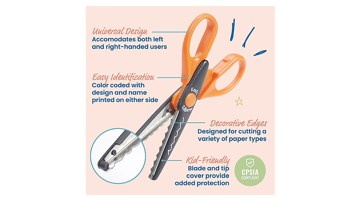 ECR4Kids Kraft Edgers with Rotating Hardwood Rack – Creative 18-Piece ...