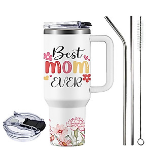 New Mom Gifts for Women, Mama, Wife - Best Mom Ever Tumbler 40oz - Baby Bump Gifts for Mom to Be - Gift for First Time Moms - Pregnant Gifts for Women - Birthday, Mothers Day Gifts for Expecting Mom