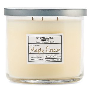 Stonewall Home Maple Cream Medium Bowl Candle, 15 oz