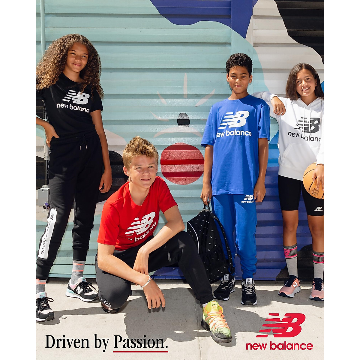 New Balance Boys’ Sweatpants – 4 Pack Active Tricot Jogger Sweatpants – Performance Track Pants with Pockets for Boys (4-20), Size 14-16, Lead/Raincloud