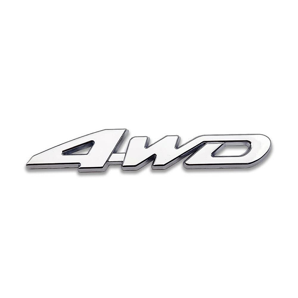 1Pcs Chrome Metal 4WD Rear Tailgate Trunk Badge 4x4 Car SUV Emblem Sticker Decal (Silver)
