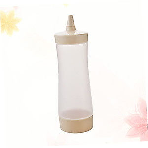 Anneome 3pcs Dressing Condiments Vinegar Oil and Bottle Squirt Squeeze Crafts Beige Reataurant Bbq Condiment With Dispenser Tip Clear Jam Kitchen Dressings Syrup Sauces Dispensers Mustard