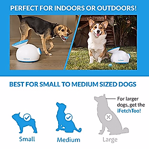 iFetch Interactive Ball Launcher for Dogs – Launches Mini Tennis Balls, Small,Multicolored