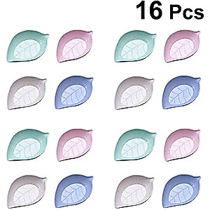 Bowl Set Small Bowls Cereal Bowl Ceramic Bowl ZHANGDONG16PCS Sauce Dishes Leaves Shaped Seasoning Dishes Mini Appetizer Plates Dipping Saucers Bowl for Restaurant Hotel Home7.13