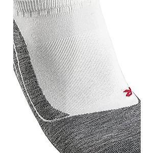 FALKE Men's RU4 Endurance Running Socks, Athletic No Shows, Medium Cushion, Breathable Quick Dry, Organic Cotton, White (White-Mix 2020), 9-10, 1 Pair