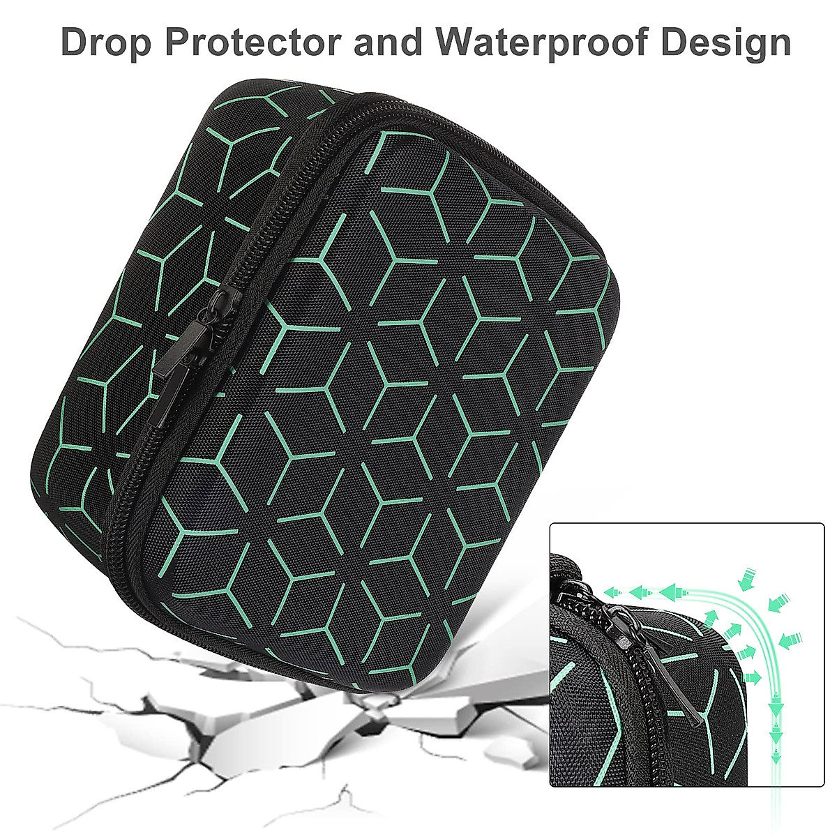 Kibiy Hard Travel Case Compatible MS-672 5-in-1 Grooming Electric Head Hair Shaver- Balder Head Shavers, Men's Electric Trimmer Shaver -Black