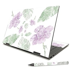 MightySkins Skin Compatible with HP Envy x360 15" (2021) - Water Color Flowers | Protective, Durable, and Unique Vinyl Decal wrap Cover | Easy to Apply, Remove, and Change Styles | Made in The USA