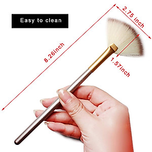 Slim Soft Facial Fan Brush,Makeup Cosmetic Multi Use, Mask Acid Applicator for Glycolic Peel Masques,Chemical Peel Brush,Pack of 5