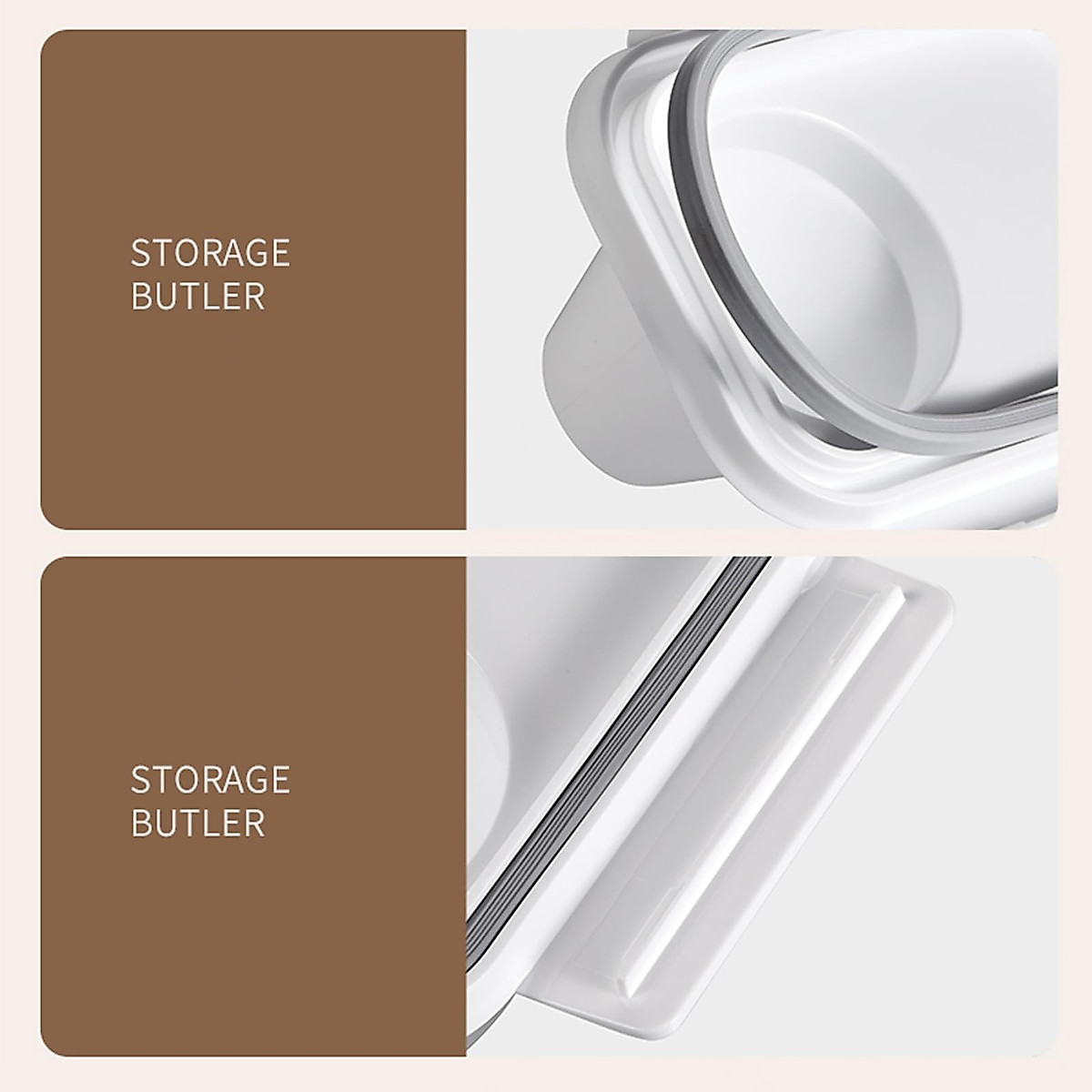 QCHOSWO Cereal Containers Storage Set 8PCS(4Pots&4Lids) Cereal Dispenser For Pantry Organization BPA Free Storage Containers Fridge Organizer Bins Pet, QH240325