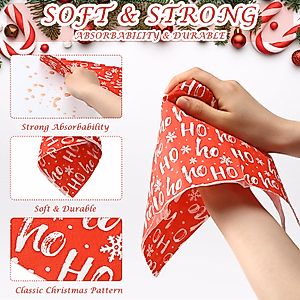 PerKoop 200 Pcs Christmas Guest Napkins Bulk Christmas Disposable Hand Towels Decorative Red Xmas Snowflake Paper Napkins for Winter Holiday Xmas Party Kitchen Bathroom Home Dinners