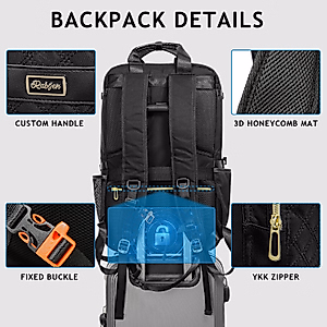 Rabjen DJ Backpack for Club Gigs, DJ Mixer Case Compatible with Pioneer DJ DDJ-REV1, DJ Controller, Novation Launchkey 37 Key Keyboard and More Equipment