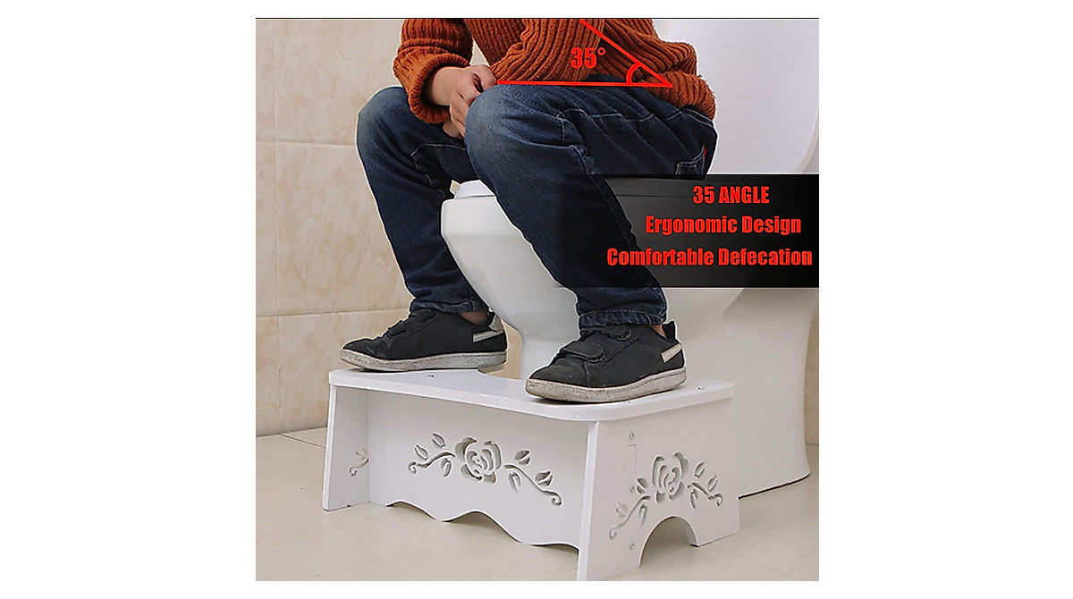 Ergonomic Squatting Toilet Stool for Healthy Bowel Movements