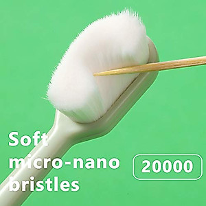16 Pieces bristle toothbrush Extra Soft Toothbrush Micro-Nano Toothbrush with 20000 Floss Bristles Manual Toothbrushes for Sensitive Teeth Pregnant Women Elderly Children, 2 Styles