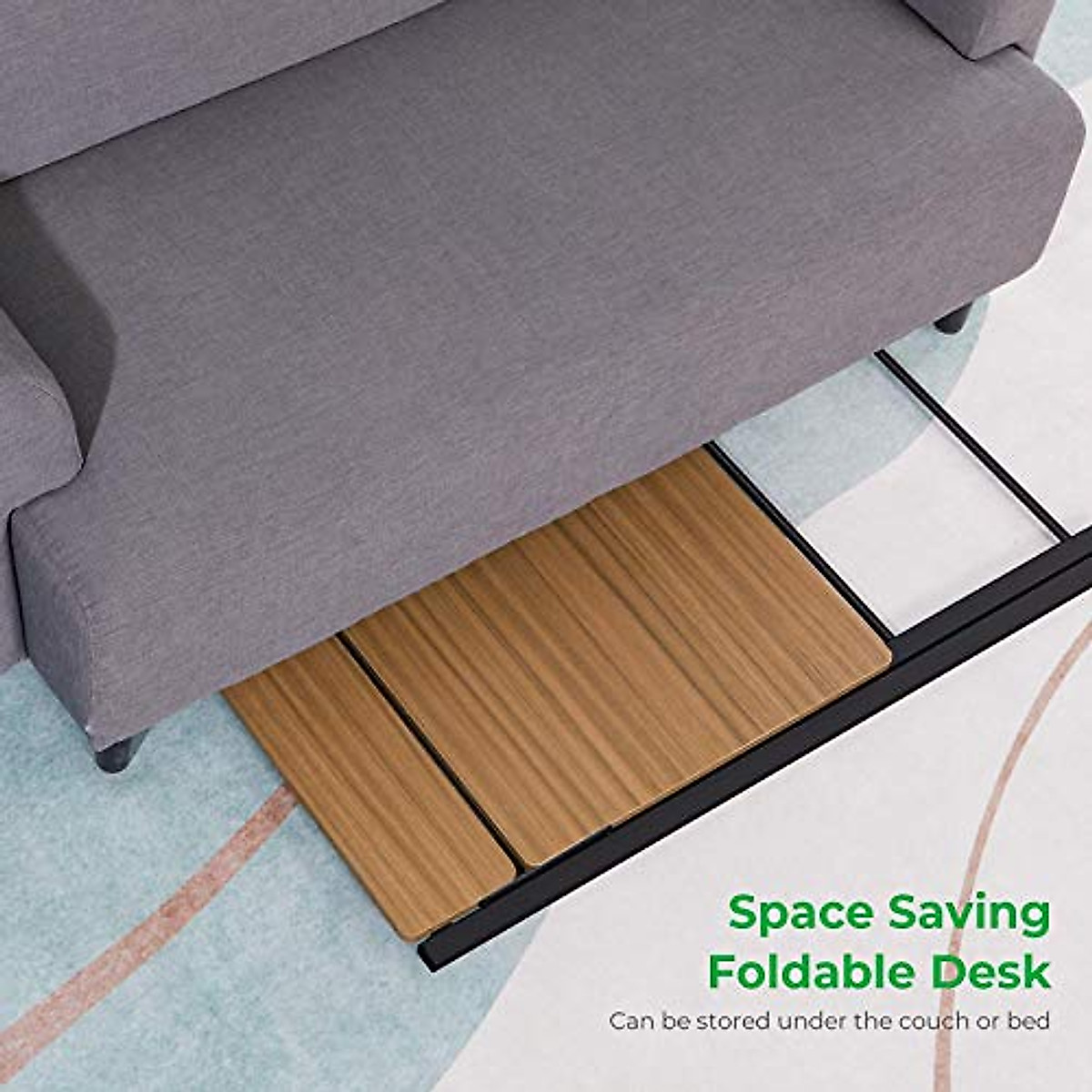 GreenForest Folding Desk No Assembly Required with Small Computer Desk 40 inch Home Office Work