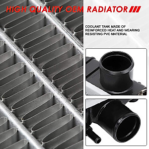 Auto Dynasty DPI 2741 Factory Style 1-Row Cooling Radiator, Compatible with Ford Excursion F250 F350 F450 F550 Super Duty 6.0L Diesel AT/MT 03-05, Aluminum Core