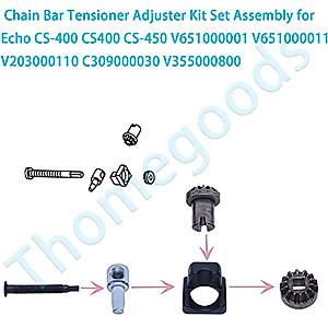 Thomegoods Chain Bar Tensioner Adjuster Kit Set Assembly for Echo CS-400 CS400 CS-450 V651000001 V651000011 V203000110 C309000030 V355000800