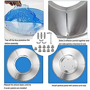 Top Hill Patio Heater Reflector shield, Outdoor Heater Replacement Dome Part, Aluminum Heat Reflector Shield Top for Outdoor Heaters (33" Diameter Round)