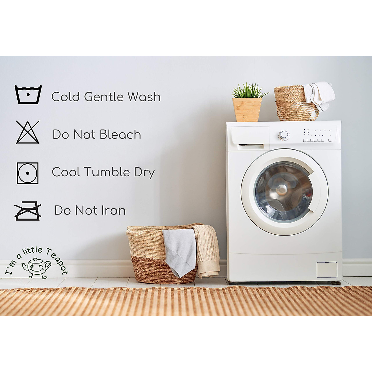 I'm A Little Teapot Organic Cotton Crib Mattress Pad - Standard Size Organic Crib Mattress Protector - Waterproof Baby Crib Mattress Cover - Soft, Durable and Hypoallergenic - Fits 28 x 52 x 9 inches