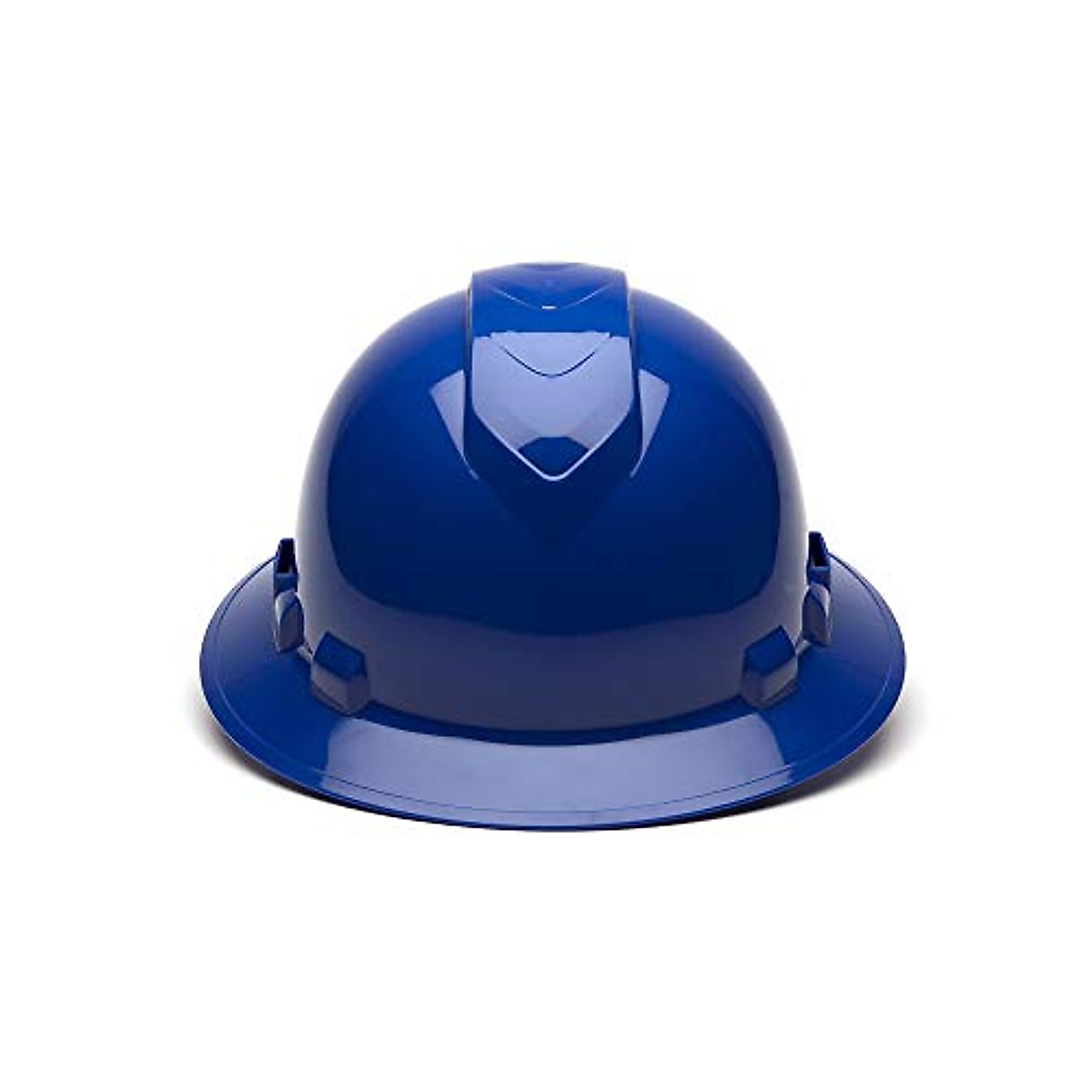 Pyramex Ridgeline Full Brim Hard Hat, Vented, 4-Point Ratchet Suspension, Blue