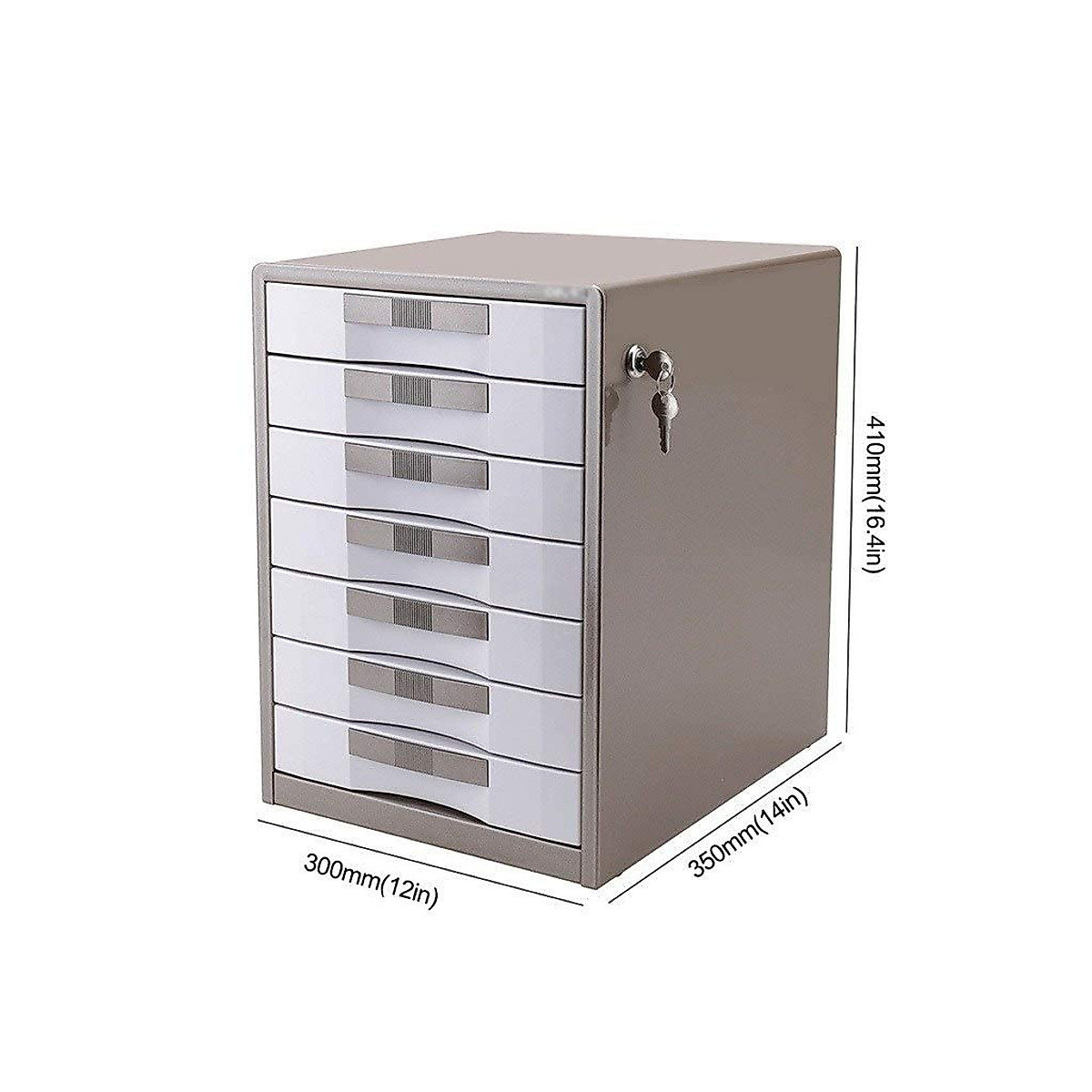 Desktop Storage Box With Drawers - Desktop File Cabinet, 7-Layers Flat File Cabinet, Drawer Organizer, Lockable Aluminum Alloy File Cabinet Storag, Cosmetic Storage / Medicine Storage Box ( Size : A )