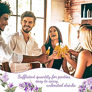 Bokon Mini Wedding Liquor Bottles Take a Shot We Tied The Knot Shot Glasses for Guests 1.7 Fl Oz/ 50 ml Plastic Reusable Empty Bottle with Cap Funnel Acrylic Shot Bottles for Bridal Party (100 Pcs)