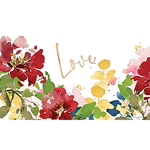 Toland Home Garden 800538 Love Blooms Spring Door Mat 18x30 Inch Flower Outdoor Doormat for Entryway Indoor Entrance