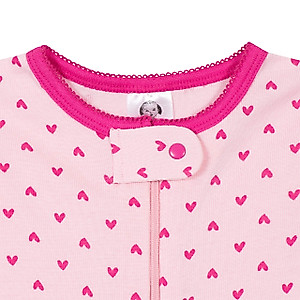 Gerber Baby Girls' 2-Pack Footed Pajamas, Rainbows Pink, 18 Months